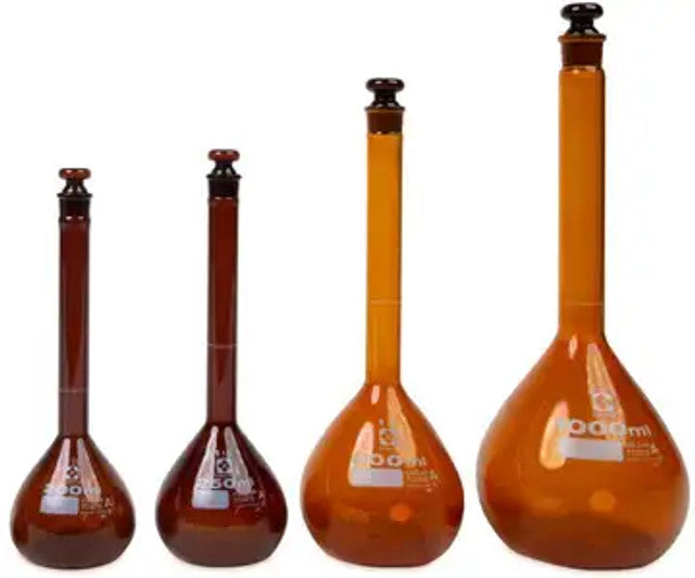 Heathrow Scientific 2307A-100 Volumetric Flask, Amber, Class A, Glass – San Diego Scale