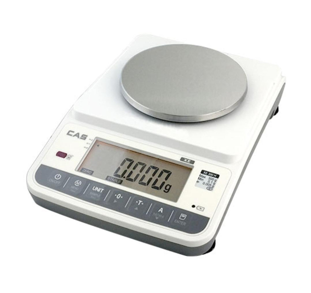 CAS XE-300H HIGH ACCURACY BENCH SCALE, 300 g X 0.005 g – San Diego Scale