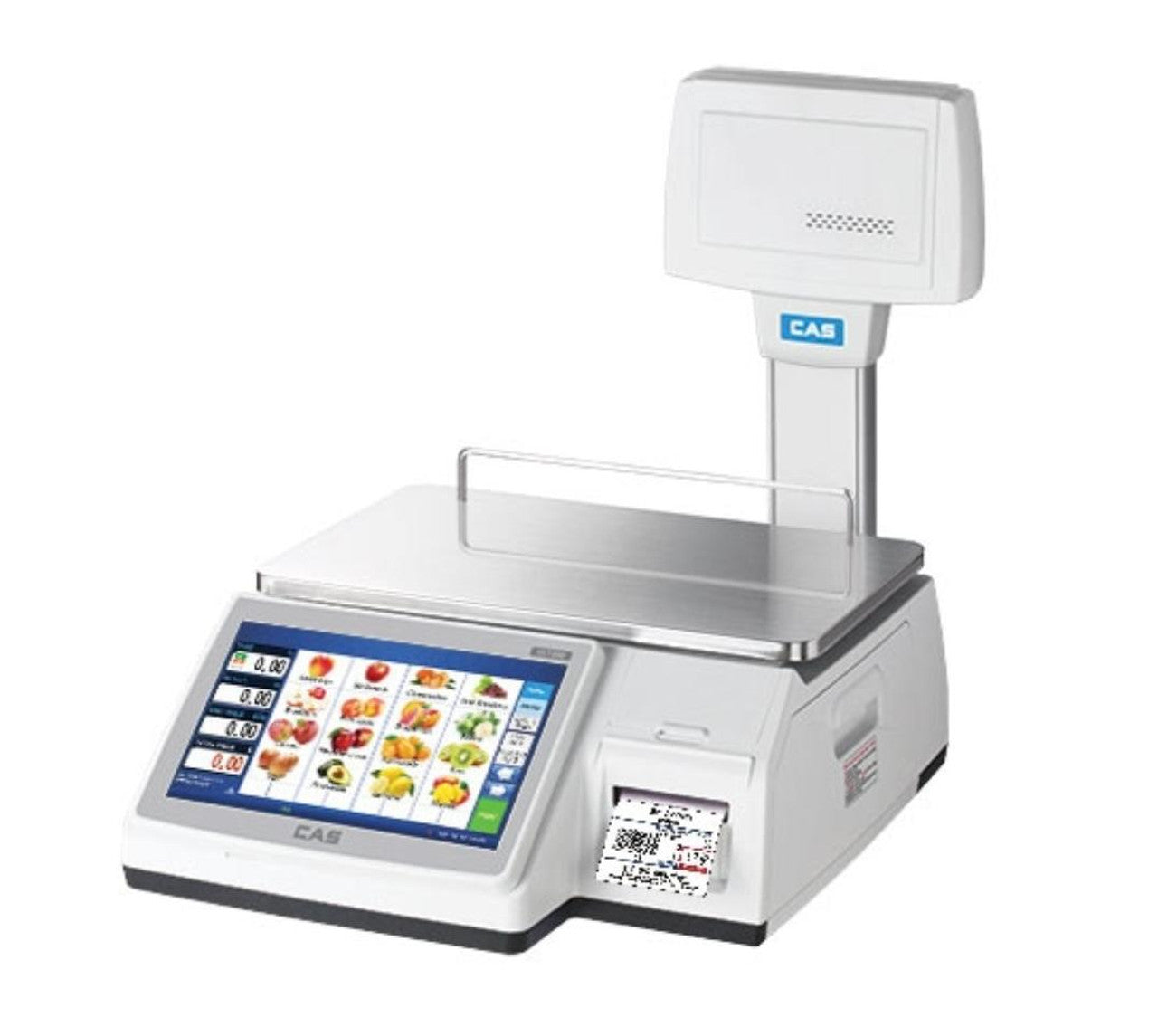 CAS CL7200P-30W Dual Range Label Printing Scale, NTEP, 30 lb x 0.01 lb ...